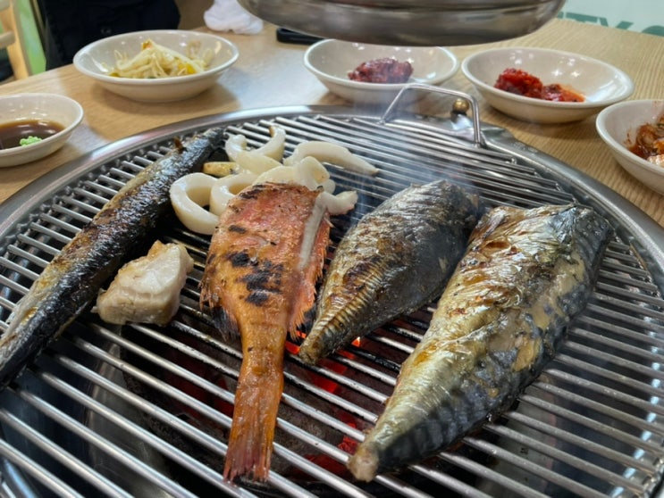 속초 갯배 가을동화 생선구이에서 돌솥밥과 함께 숯불 생선구이 냠냠 네이버 블로그