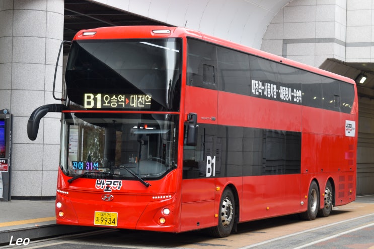 대전BRT B1번 [ELEC CITY DOUBEL DECKER 초저상 EV 22년식 9934호] : 네이버 블로그