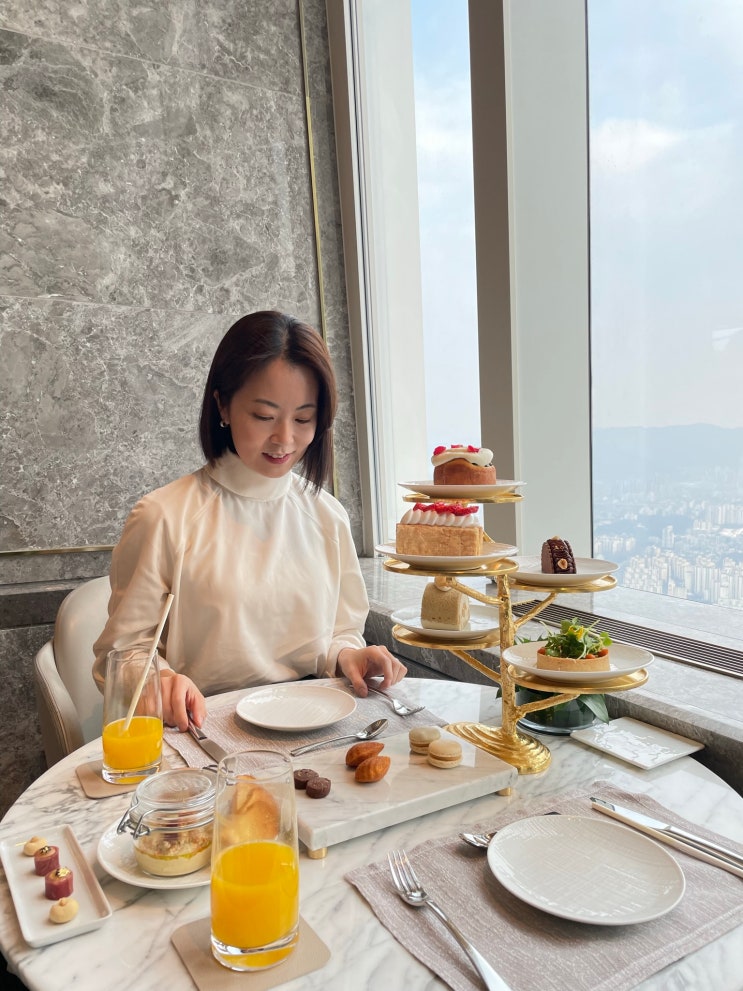 시그니엘 서울 더 라운지 ㅣ 롯데 시그니엘 애프터눈 티 세트 후기 Afternoon Tea Set 위치시간가격 네이버 블로그