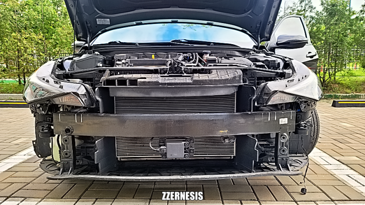 [아반떼 CN7 DIY] 제네시스 GV80 혼 교체 작업 : 네이버 블로그