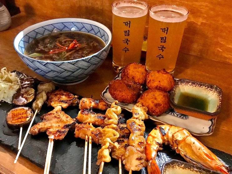 신사 맛집 대림국수 신사가로수길점 숯불구이 꼬치 국수 이자카야 네이버 블로그