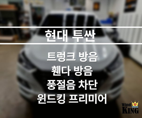 현대 투싼 트렁크방음 휀다방음 풍절음차단 윈드킹프리미어 시공기 네이버 블로그