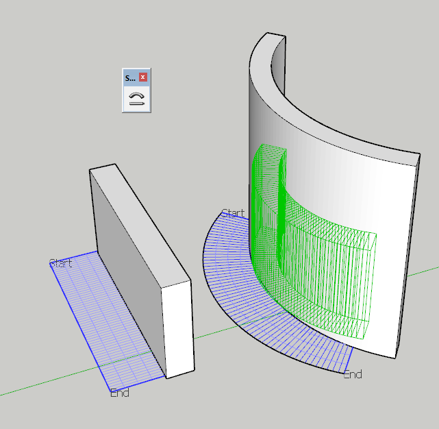 [스케치업TIP]스케치업 루비 shape bender, 곡선을 따라 흐르게 변형하기 : 네이버 블로그