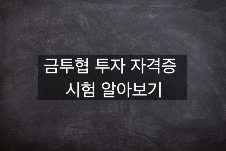 금투협 투자 자격증 시험 정보일정 알아보기투자자산운용사재무위험관리사금융투자분석사 네이버 블로그