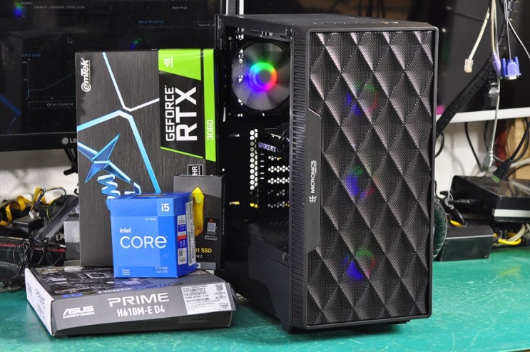 컴파라 조립컴퓨터 인텔 코어12세대 i5-12400F 정품/이엠텍 GeForce RTX 3060 STORM X Dual OC ...