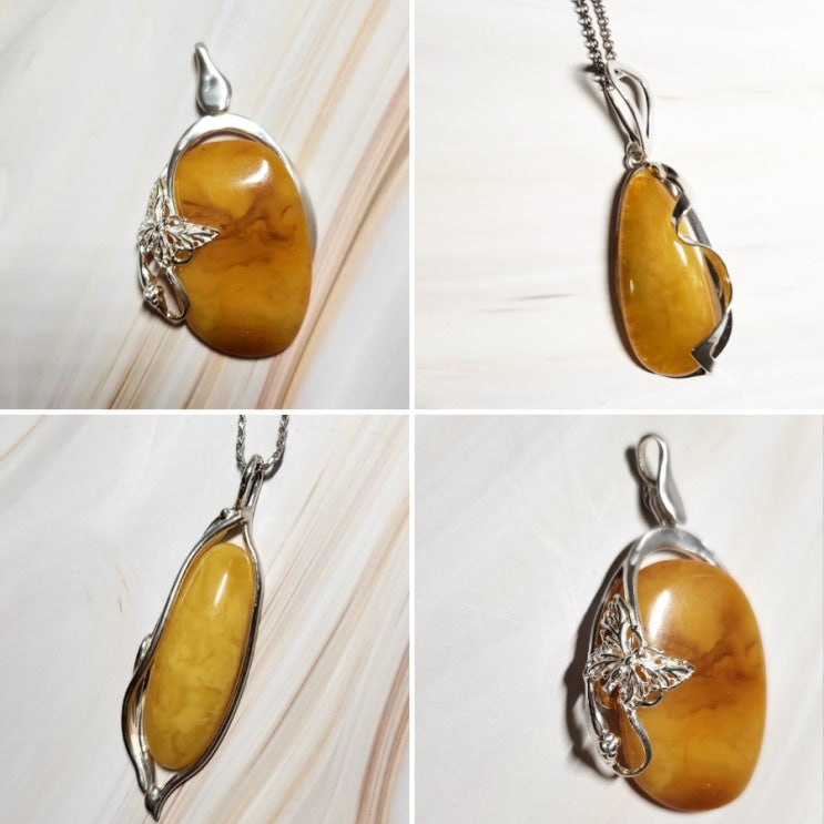 폴란드산 밀화 호박 펜던트, 밀화 호박 목걸이 by jjj_official : 네이버 블로그