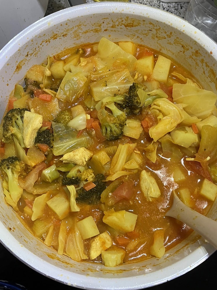 닭가슴살 마녀스프 레시피/토마토퓨레, 치킨스톡 없이 만들기 : 네이버 블로그