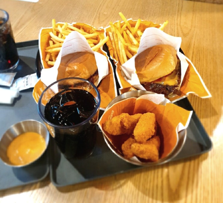 정통미국수제버거로 유명한 고양 스타필드 햄버거 맛집 버거스올마이티 올치즈버거세트 네이버 블로그