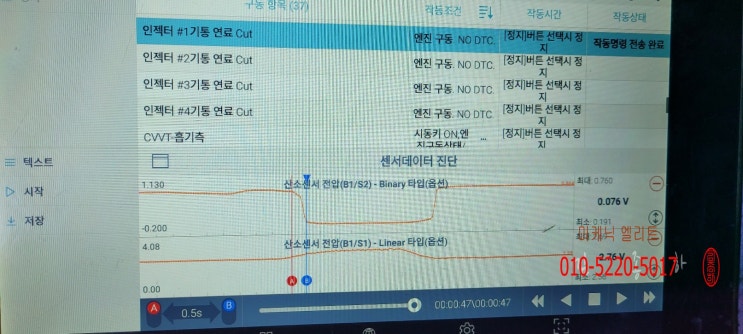 아반떼 Ad P042000 촉매 정화 능력 저하 경고등 점등으로 입고0984 촉매 교환 및 산소 센서 교체미케닉 엘리트
