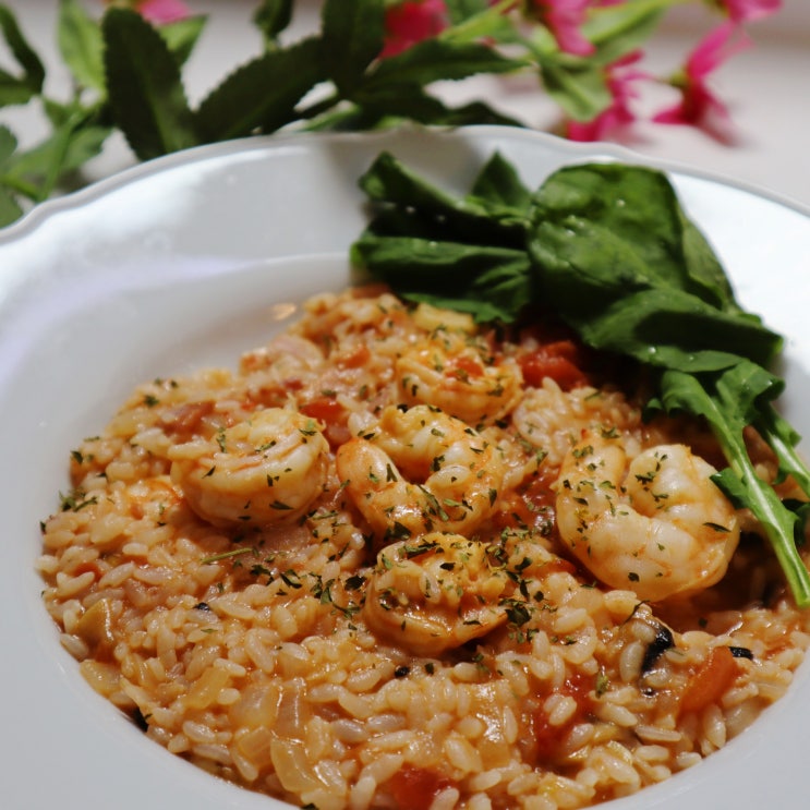 새우 리조또 토마토퓨레 요리 뜻 로제소스 한끼도시락 : 네이버 블로그