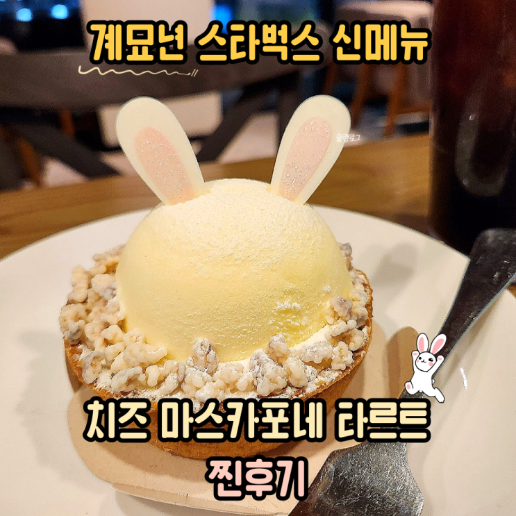 2023 스타벅스 신메뉴 마스카포네 치즈 타르트 🧀 찐후기 ️내돈내산 네이버 블로그