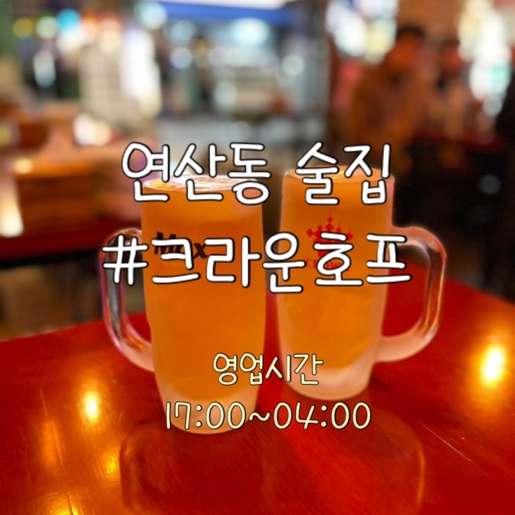 부산 연산동 맥주집 신상 술집 숙성 생맥주 맛집 크라운호프 네이버 블로그
