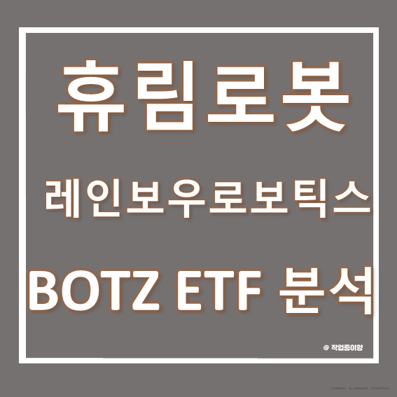 휴림로봇과 레인보우로보틱스가 포함된 미국 로봇 ETF "BOTZ"(Global X Robotics & Artificial ...