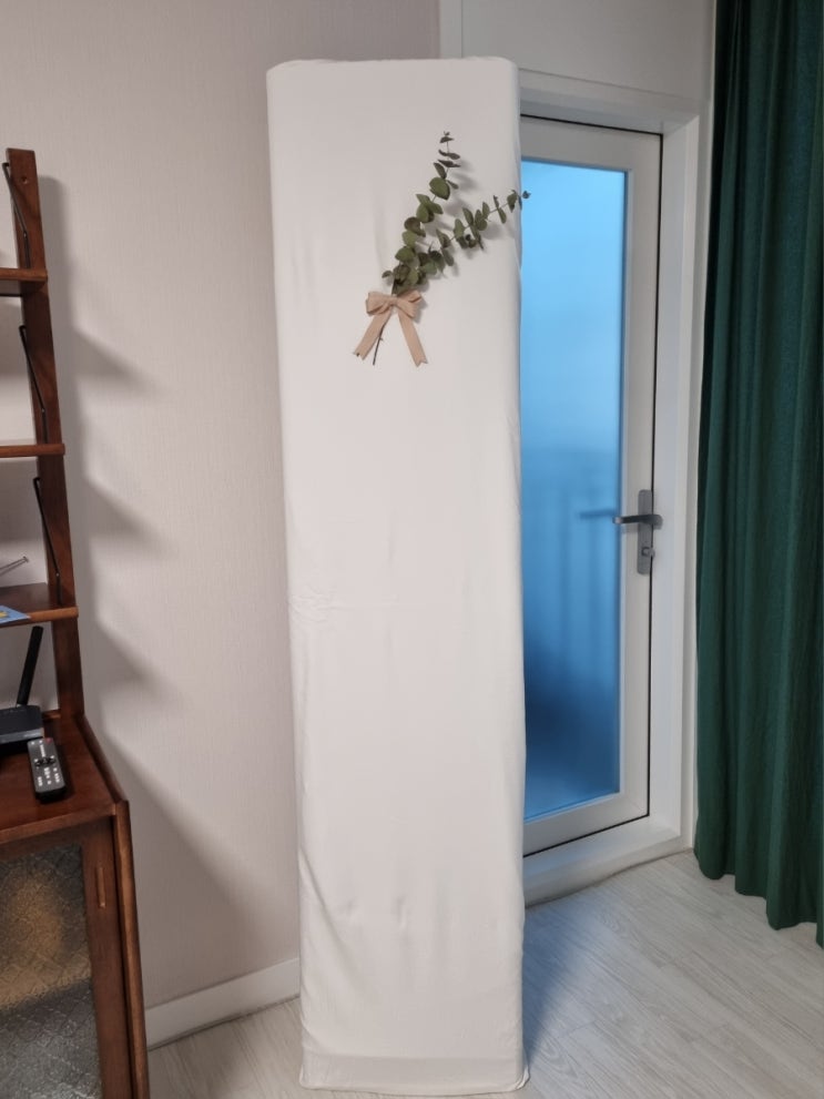 삼성 무풍 갤러리 스탠드 에어컨 베베데코 커버로 예쁘게 보관하기 네이버 블로그