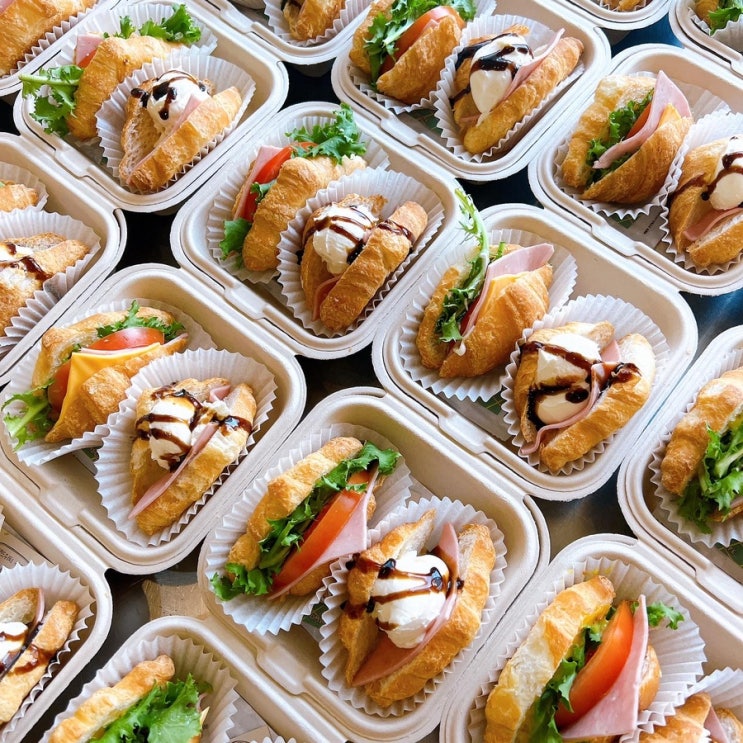 미니크로와상 25개목포남악 샌드위치 샌드위치맛집 세트간식단체간식 회사간식 네이버 블로그
