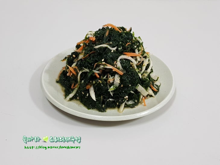 간단 겨울반찬 파래요리 물파래무침 파래초무침무파래무침 네이버 블로그
