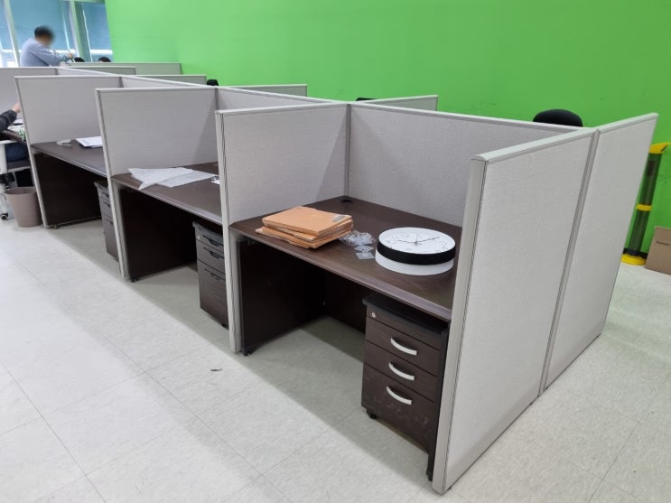 사무실 책상가림막 패브릭파티션으로 깔끔하게 해결! : 네이버 블로그