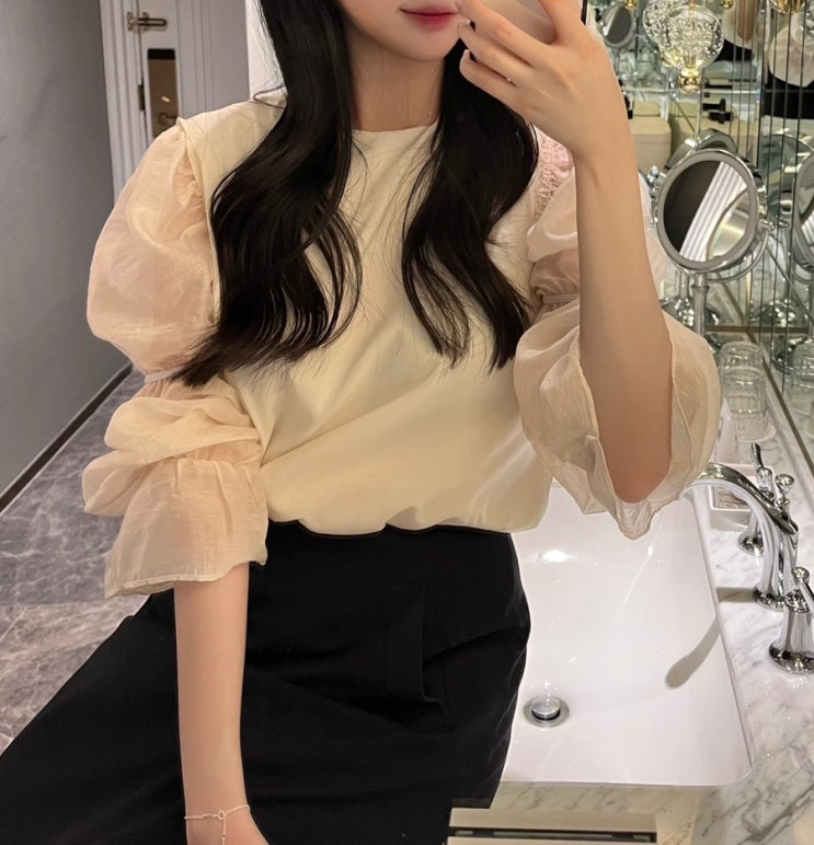 [리브아워] 블러쉬 가디건 / 보보 패딩 / 메리 블라우스 후기 : 네이버 블로그