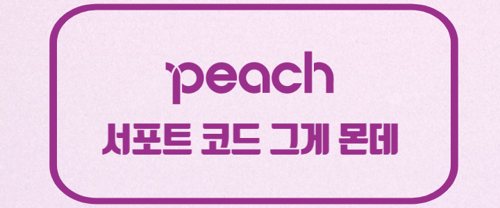 피치항공 서포트코드 확인 방법이름 변경으로 인한 문의 네이버 블로그