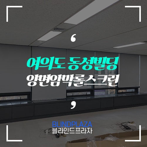 사무실 양면 암막롤스크린 그레이 블라인드 색상 여의도 동성빌딩 네이버 블로그