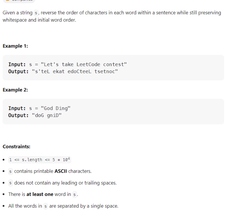 JAVA_Reverse Words in a String III_LeetCode 557 : 네이버 블로그