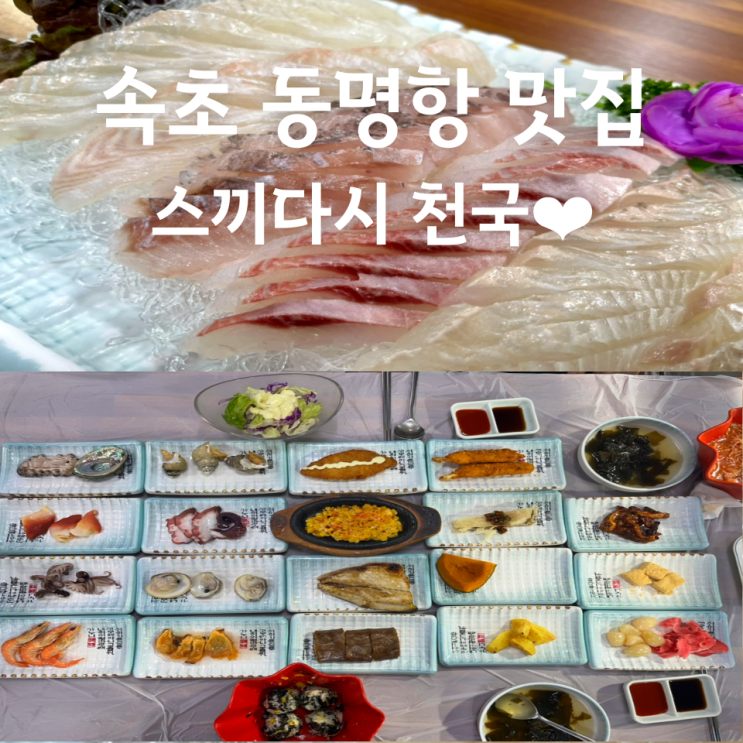 속초 애견동반 식당 동명항 횟집 스끼다시천국 네이버 블로그