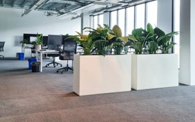 사무실 대형화분 플랜트박스::화이트 직사각으로 파티션 공간분리 했어요!신상출시 : 네이버 블로그