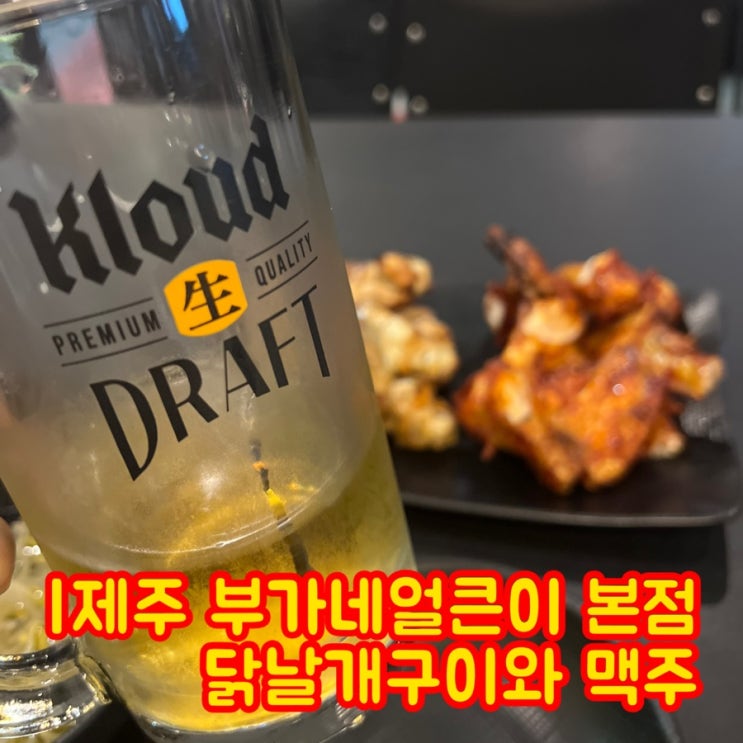 제주 부가네얼큰이 본점 닭날개구이와 맥주 간단하게 혼술 하기 좋은 곳 네이버 블로그