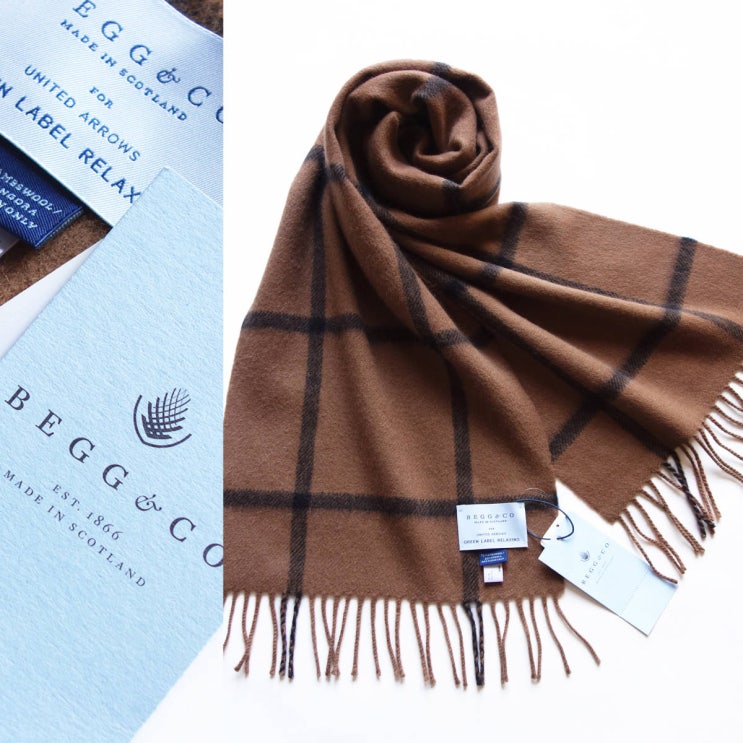 [재팬비드] BEGG & CO 영국제 울 앙고라 윈드 캠페인 머플러 브라운 × 블랙 : 네이버 블로그