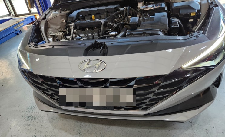 현대 아반떼 신형( CN7) 엔진오일 교환 : 네이버 블로그