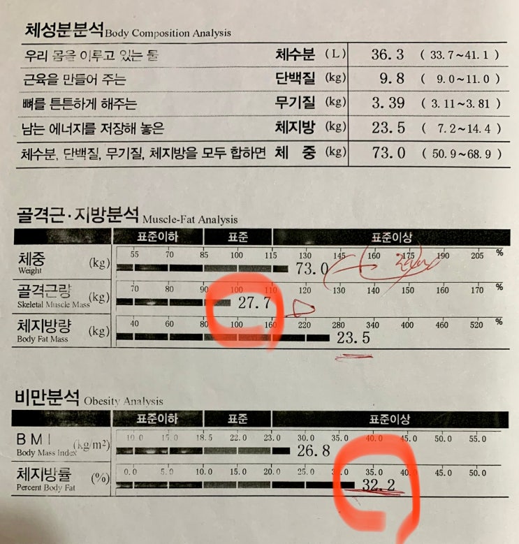 【명동헬스장】【명동바디플렉스짐】 바디플렉스짐 회원님 인바디 변화 진행중 네이버 블로그