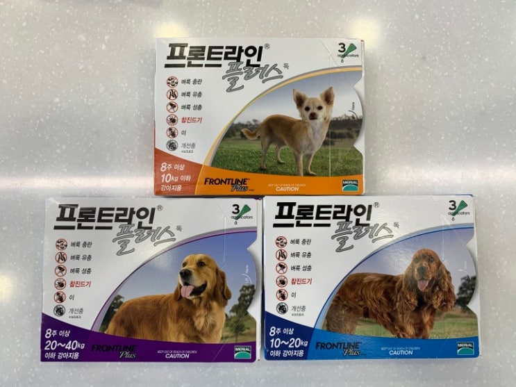 강아지 진드기약외부구충제 어떤 것을 선택해야 할까요 프론트라인 플러스 리펠로 프리가드 브라벡토 프리벤티크