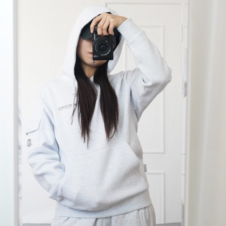 디스커버리 오버핏 후드티 추천 여성 여행룩 공항패션으로 센스있게 네이버 블로그