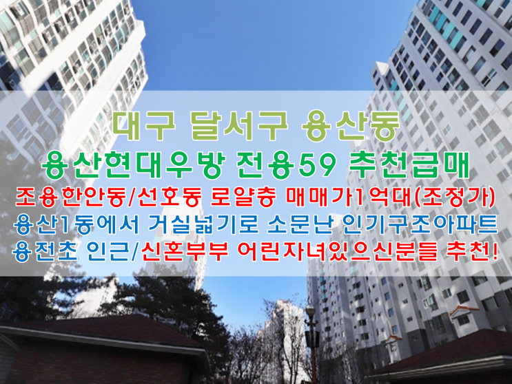 용산동아파트 사진有대구달서구용산동아파트급매용산현대우방전용59 매매가1억대 용산1동거실넓은구조로 인기아파트 네이버 블로그