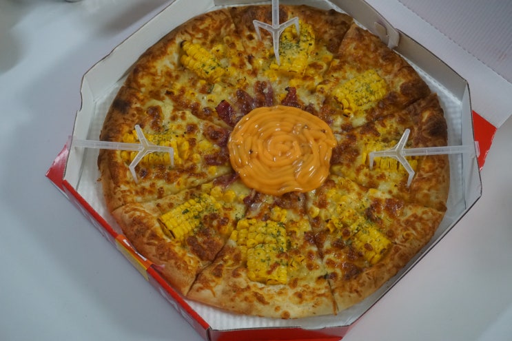 온천천맛집 빽보이피자 부산 연산점 메뉴 중 체다 콘치즈 선택 네이버 블로그