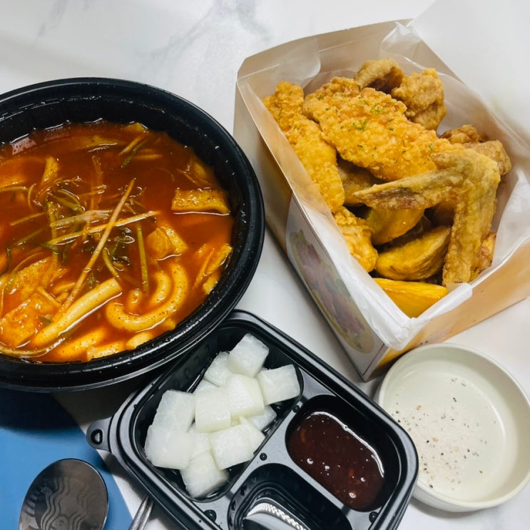 검단 신도시 치킨 맛집 인천 서구 검단 아라동 칼포니 검단 아라점 후라이드 치킨 국물 떡볶이 네이버 블로그
