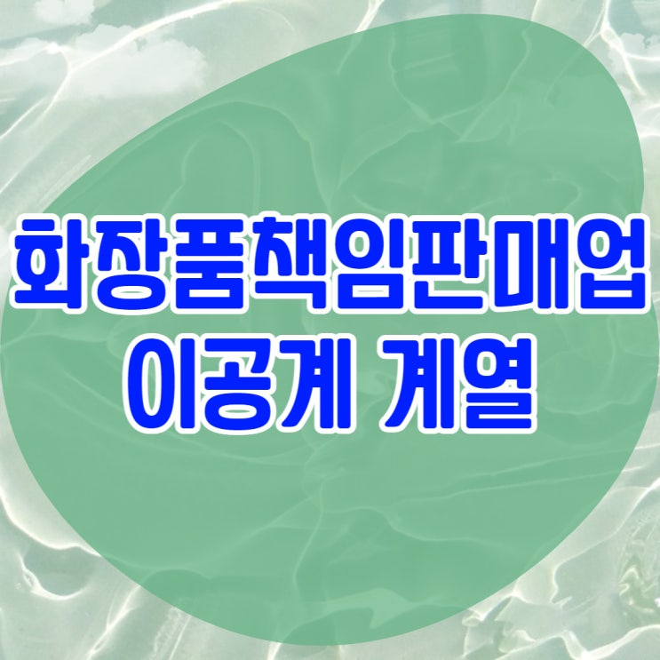화장품책임판매업 이공계 계열 컴퓨터공학 전공으로 빠르게 준비 네이버 블로그