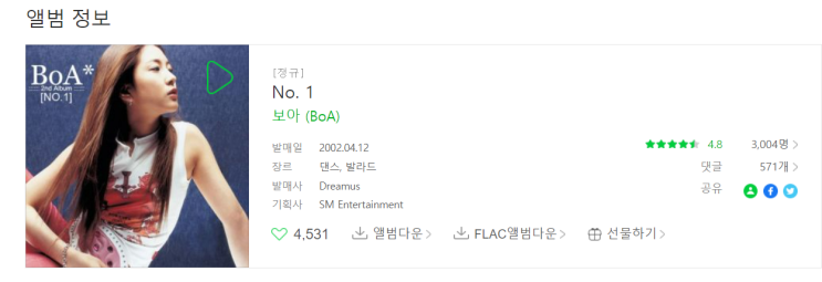 [옛날 노래 추천] 보아 (BoA) - No.1 / 가사 : 네이버 블로그