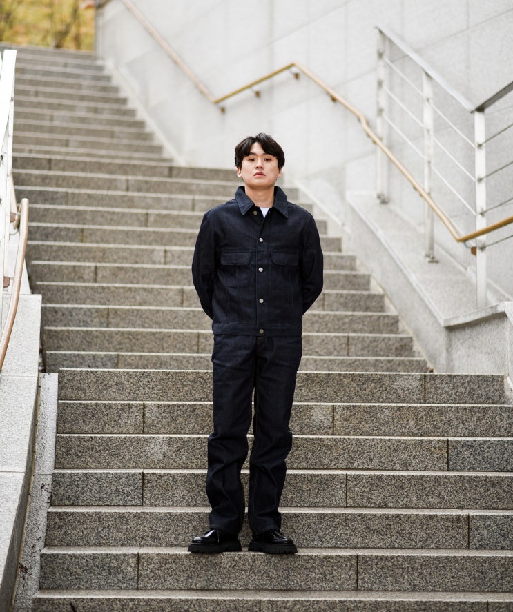 남자 일자 청바지 플랙 이태리 칸디아니 생지 데님 셋업 리뷰 네이버 블로그