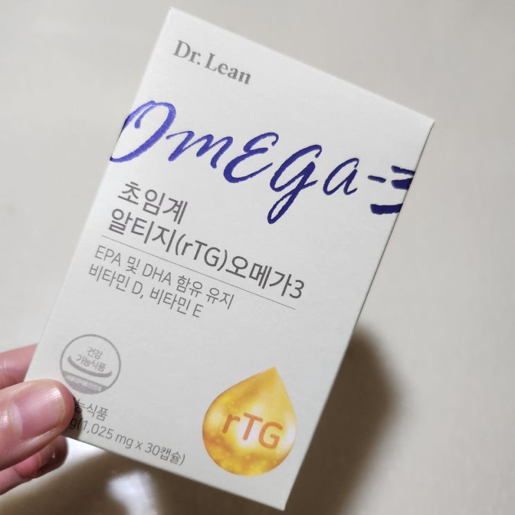 가성비 좋은 Dr Lean(닥터린) 초임계 알티지 오메가 3 : 네이버 블로그