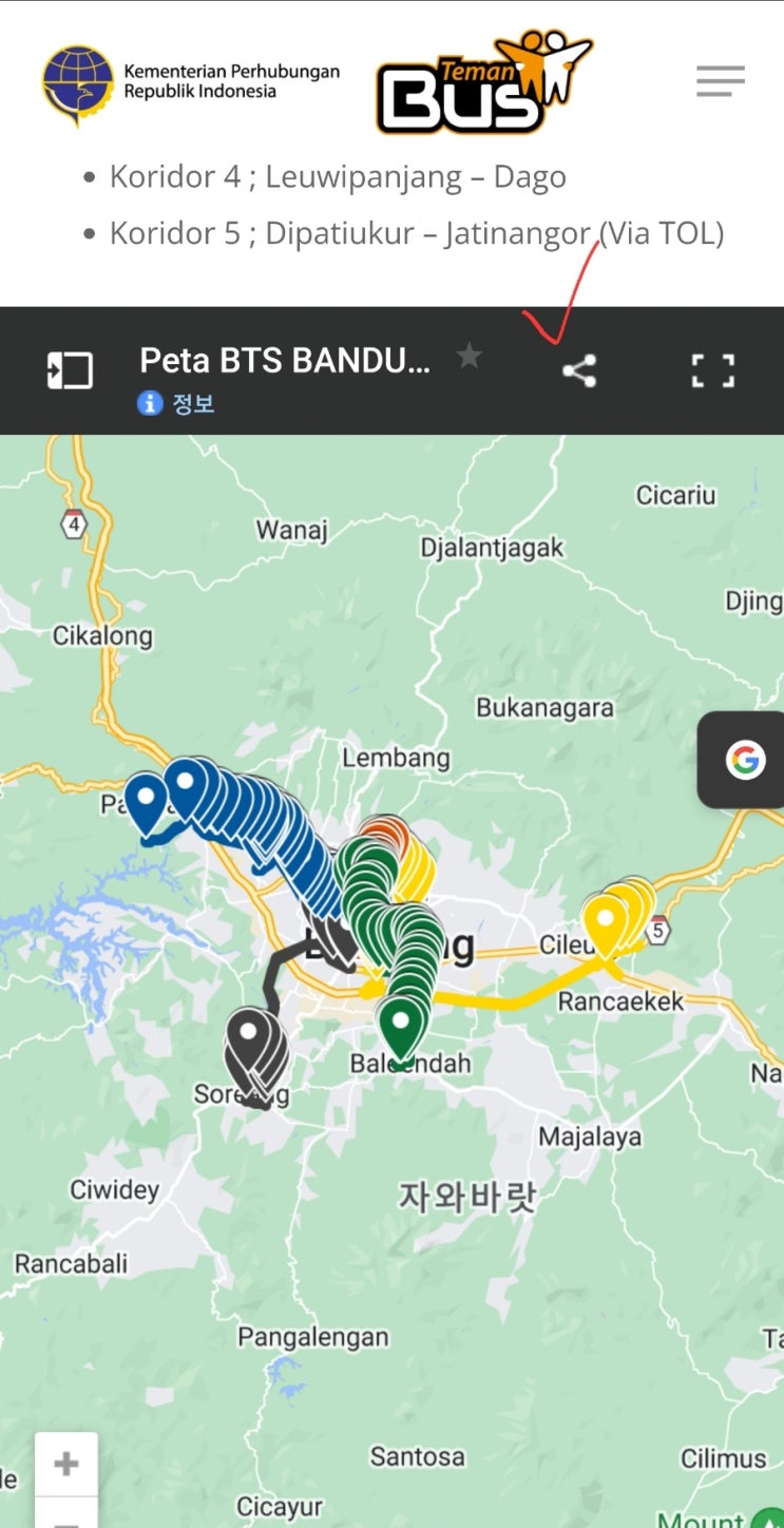 Teman Bus Map을 내 지도에 삽입하는 방법 : 네이버 블로그