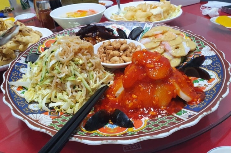 신포동 중국집 소고기 탕수육 크림새우 진흥각 냉채 간짜장 짬뽕 우동 솔직후기 네이버 블로그