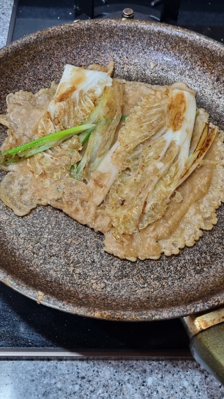 달큼한 배추전 만들기 도토리 부침개 : 네이버 블로그