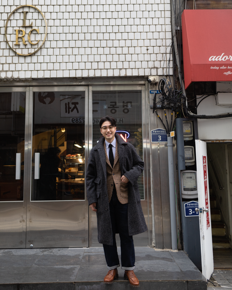 2022 Drake's Grey Herringbone Wool Raglan Coat 리뷰 : 네이버 블로그