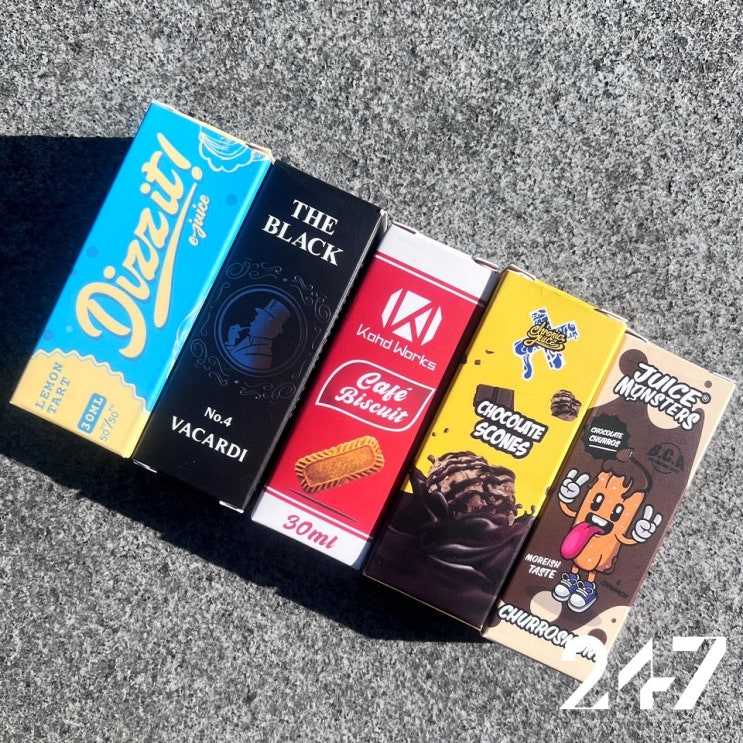 달콤하고 진한 맛표현 입호흡디저트액상을 찾는다면 주목하세요 다양한 입호흡 디저트액상 모음 크로닉 초코스콘 디짓레몬
