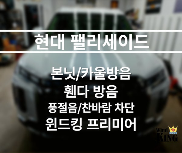 현대 팰리세이드 본닛카울방음과 풍절음차단 윈드킹 프리미어몰딩 시공기 네이버 블로그