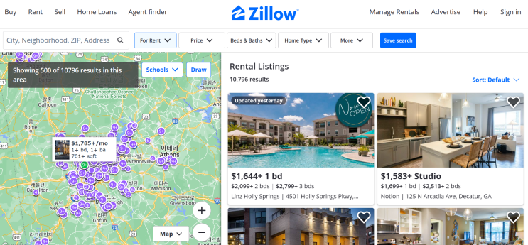 [미국애틀란타/출국준비] 미국 집구하기ing!!🏡(feat. 애틀란타집구하기 2편: zillow, realtor, google ...