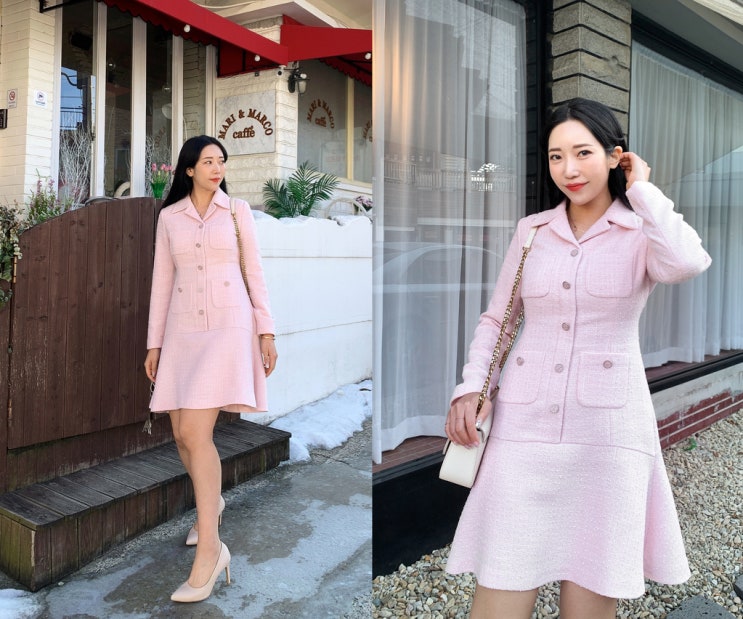 린컴퍼니 바이린샵 패밀리세일 추천인코드로 케네스레이디 트위드 원피스 하객룩 완성 네이버 블로그
