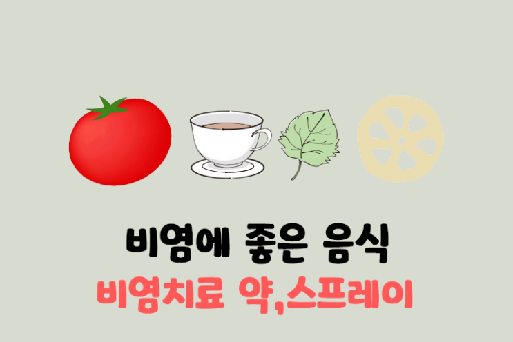 비염에 좋은 음식 차 비염치료 약스프레이 네이버 블로그