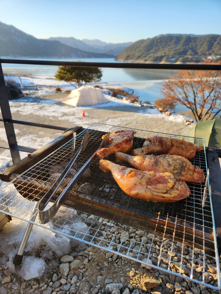 캠핑 초 간단요리 맥주 안주로 싹 닭 장각닭다리 바베큐 With 럽 시즈닝코스트코 바베큐 소스 And 노브랜드 닭꼬치